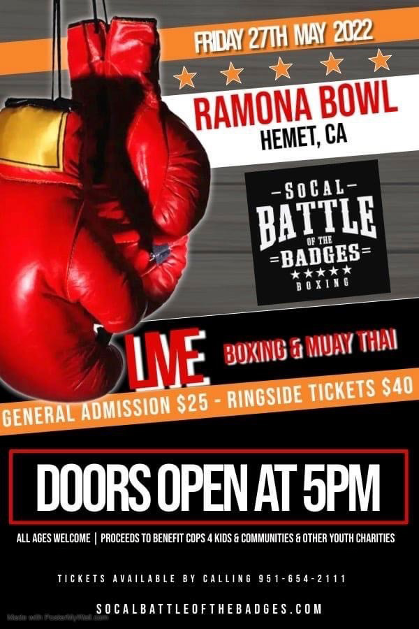 SoCal Battle of the Badges | Non-Profit Amateur Boxing & Muay Thai